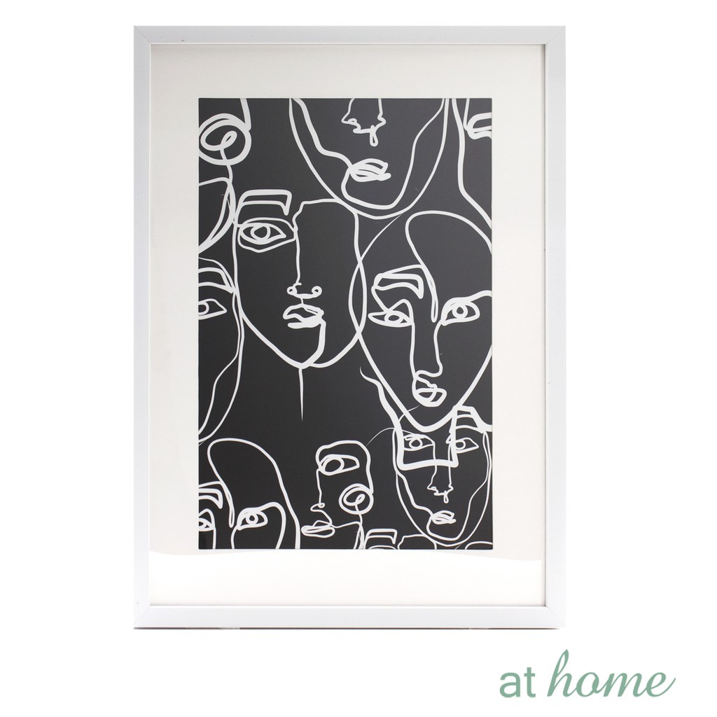At Home Wall Frame – Abstract Faces – Decoration Art Poster – Hang in ...