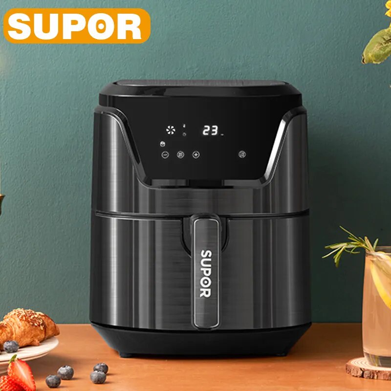 ~SUPOR 4.5L Steam Air Fryer Home Electric Oven Multifunctional Smart ...
