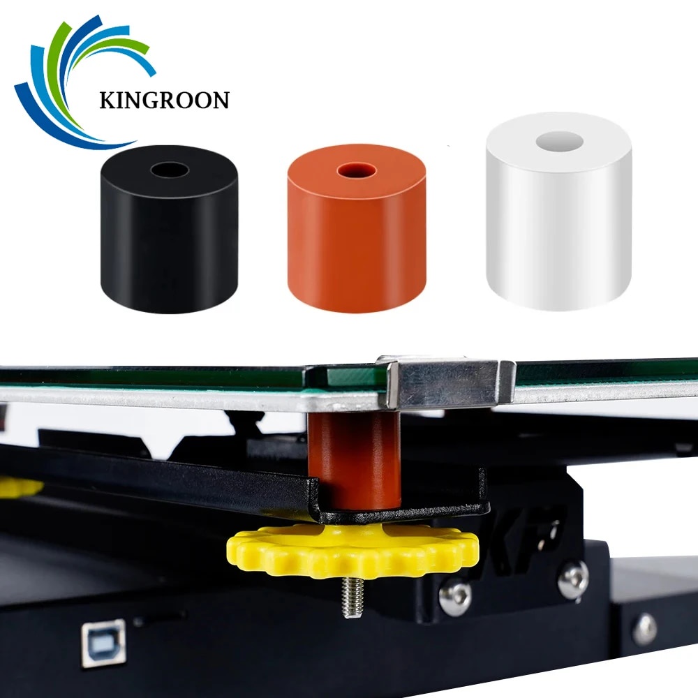 KINGROON 10pcs 3D Printer Silicone Solid Spacer High Temperature Hot Bed Leveling Column For CR ...