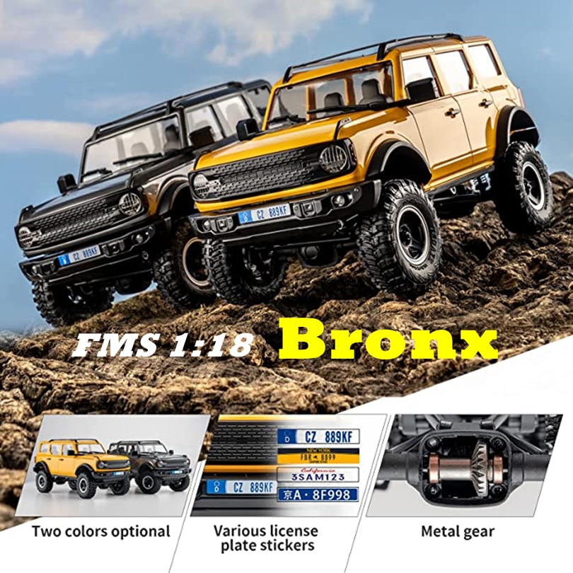 FMS RC Car 1:18 Bronx 4WD 2.4GHz Electric Remote Control Off-Road Model ...