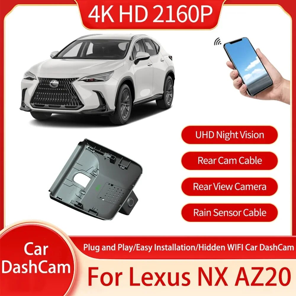 For Lexus NX AZ20 NX350 NX200 2022 2023 2024 4K Full HD Dash Cam DVR ...