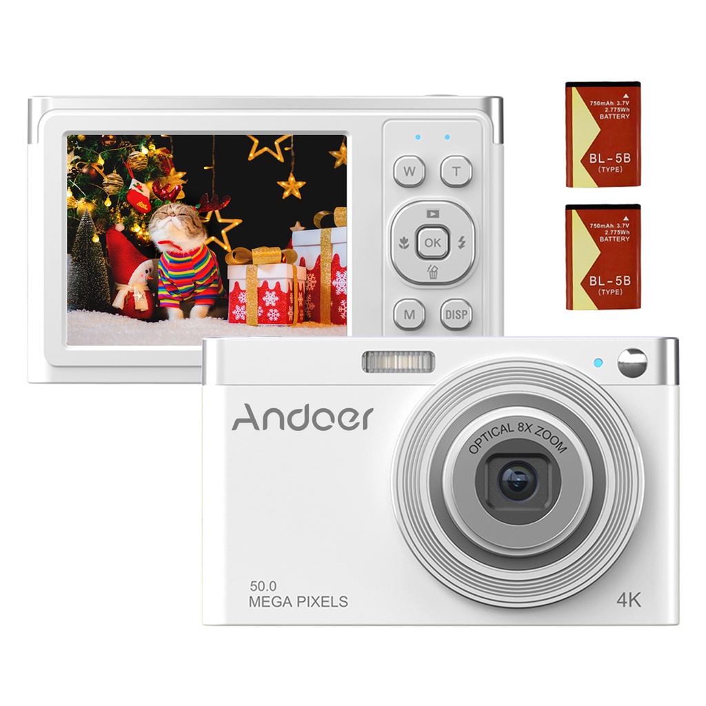 Andoer Portable 4k Digital Camera Video Camcorder 50mp 2.88 Inch Ips ...