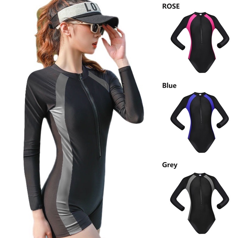 Joy wear Rashguard one piece swimsuit wear swimming beach swimwear 9903 ...