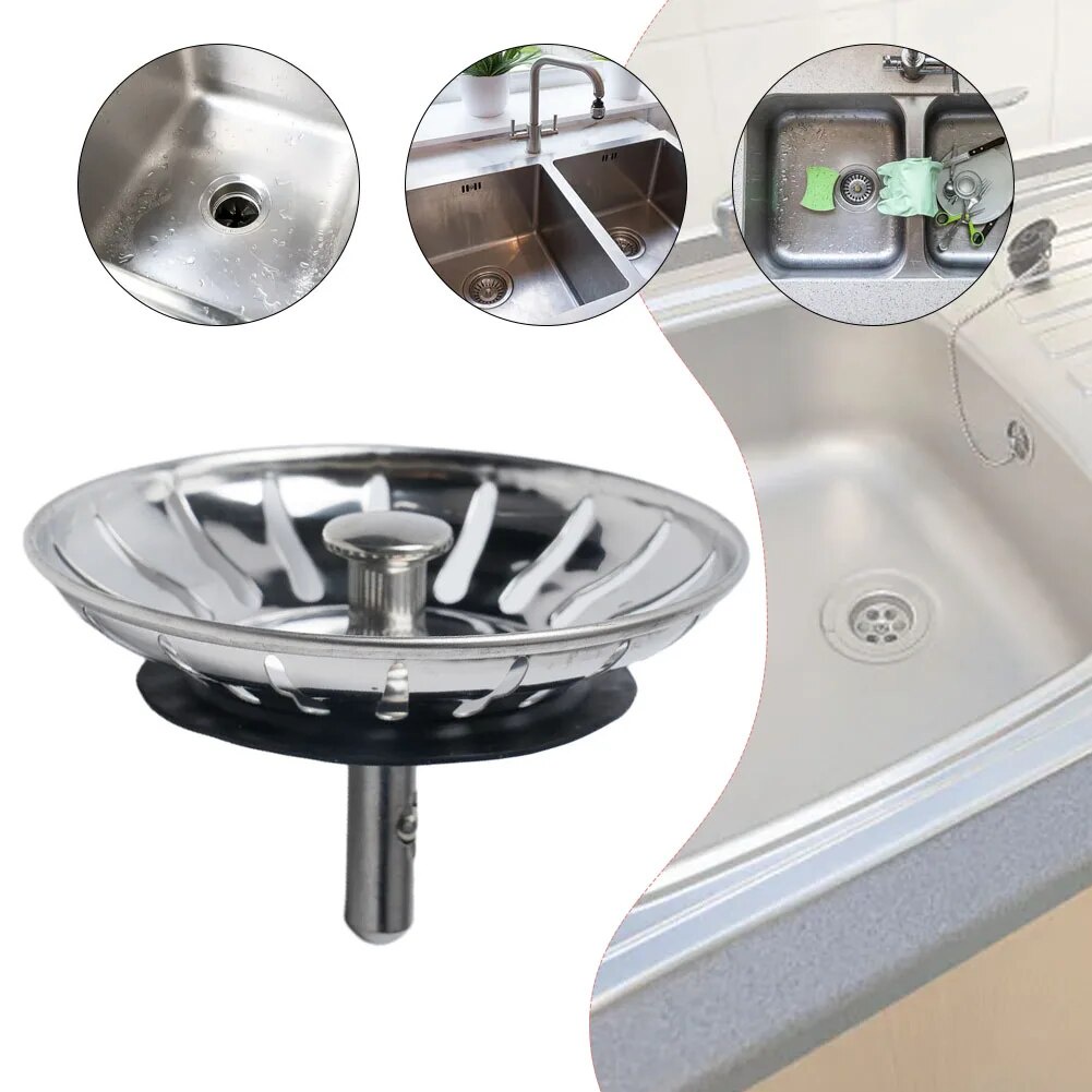 Kitchen Filter Waste Plug Premium Stainless Steel Sink Filter Waste ...
