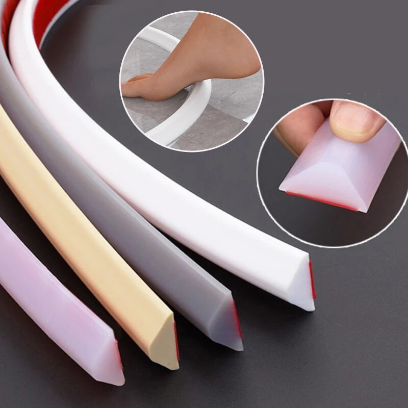 1M Weatherstrip Shower Floor Bathroom Water retaining strip Dry And Wet ...
