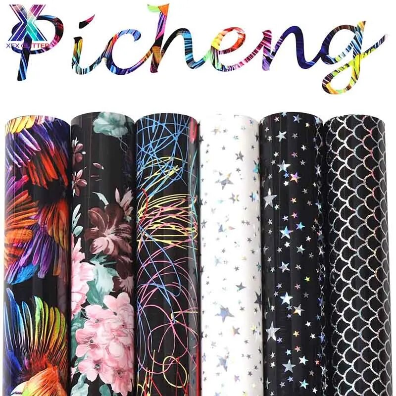 XFX HTV Cricut Vinyl 25*30.5cm HTV Transfer Cricut Vinyl Black and ...