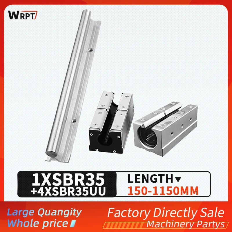 SBR35 guide rail bracket cylindrical linear sliding bearing slide rail ...