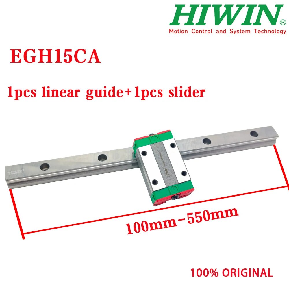 New HIWIN Original EGH15 EGH15CA Linear Guide Rail With Slider High Precision Linear Guide 100 ...
