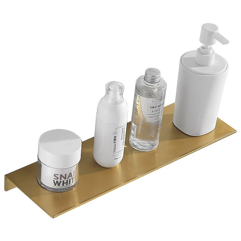 Brushed Gold Bathroom Racks Without Punching Wall-hung Toilet Thickened ...