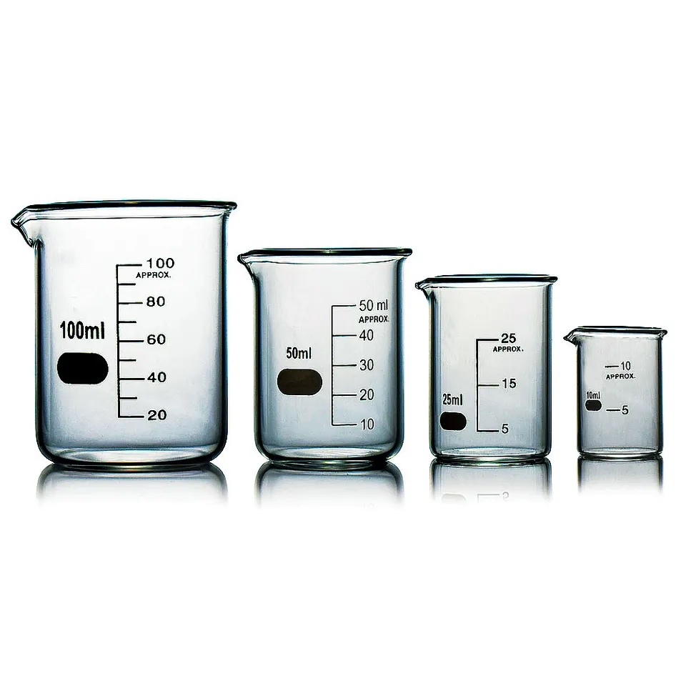 Laboratory Glassware 50ml 250ml 500ml 1000ml Heat Resistant Graduated ...