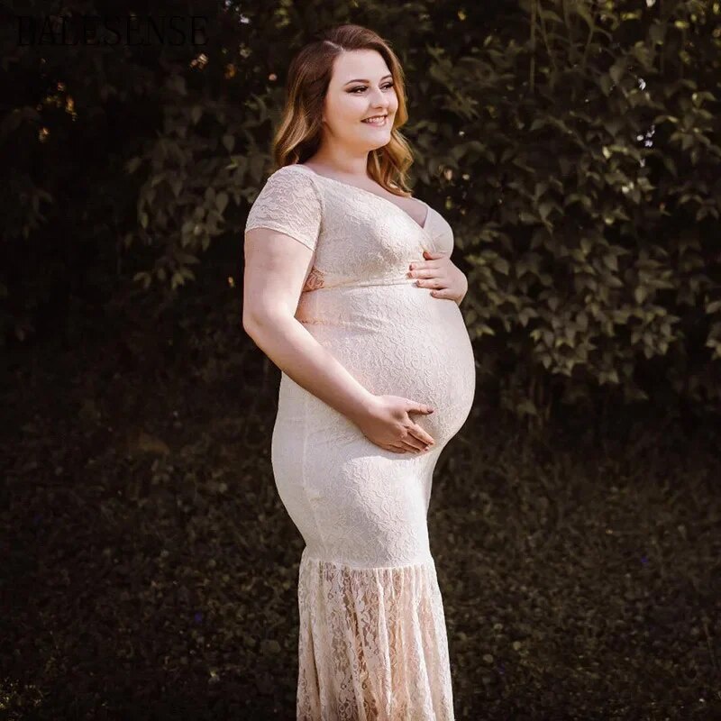 Maternity Gown Lace Maxi Dresses for photo shoot Pregnants Elegant sexy ...