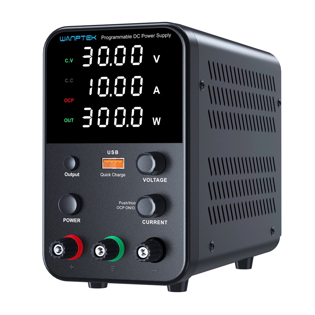 Wanptek Adjustable DC Power Supply 30V 10A 60V 5A Lab Bench Power ...