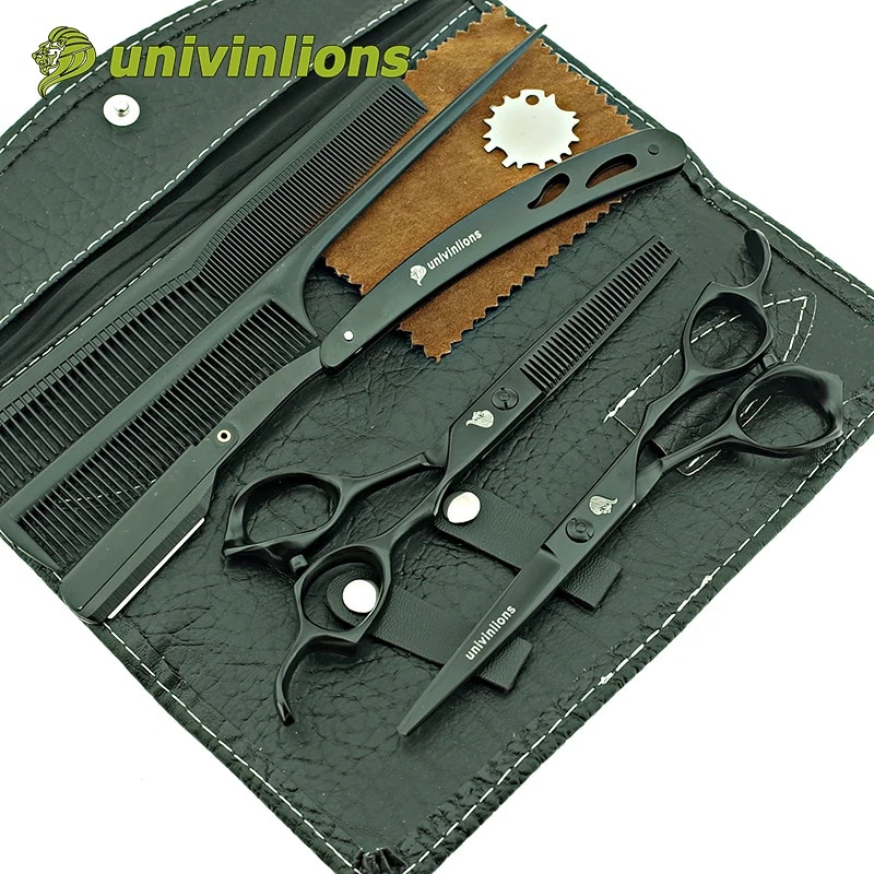 6" japanese micro serrated hair scissors hairdressing thinning barber ...