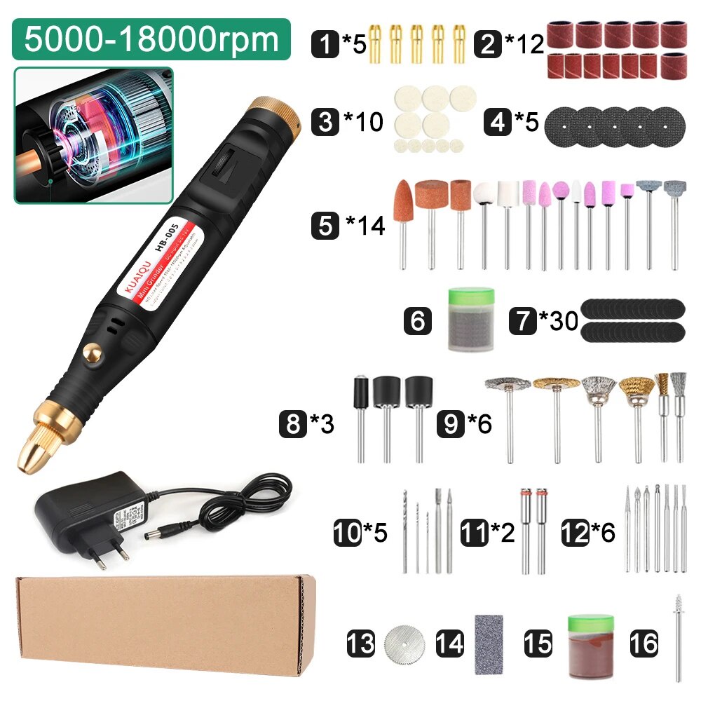 Electric Drill Grinder Variable Speed Mini Grinder Set Rotary Tool ...