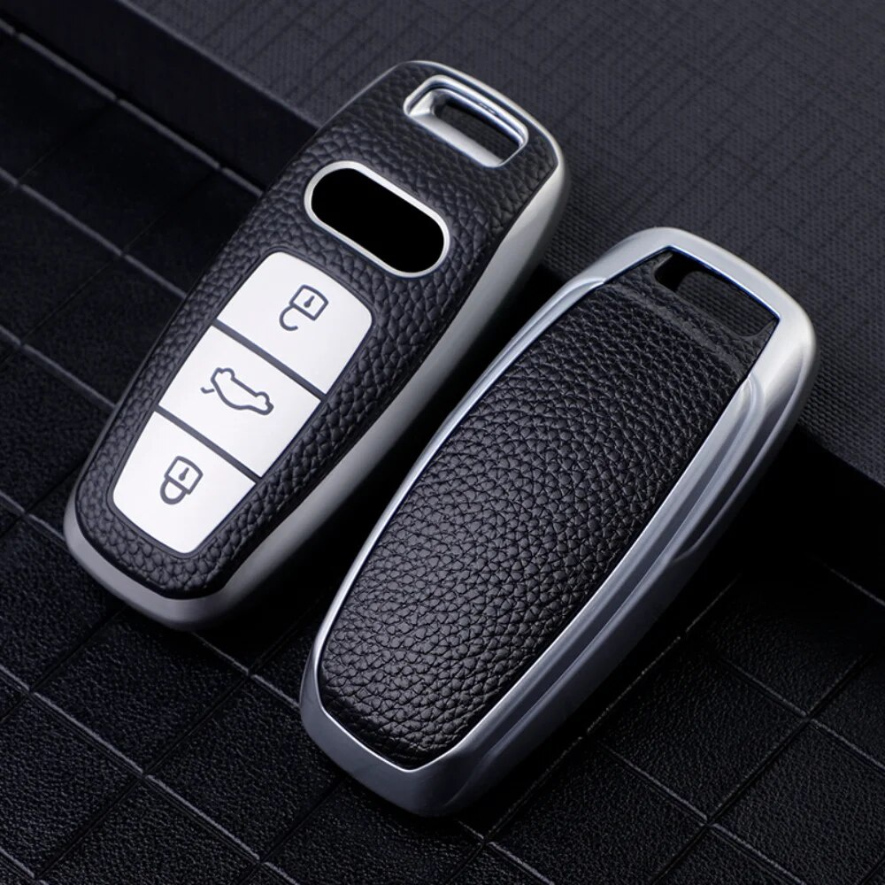 ☃leather Tpu Car Key Cover Case Holder For Audi A3 A4 B9 A6 C8 A7 S7 4k