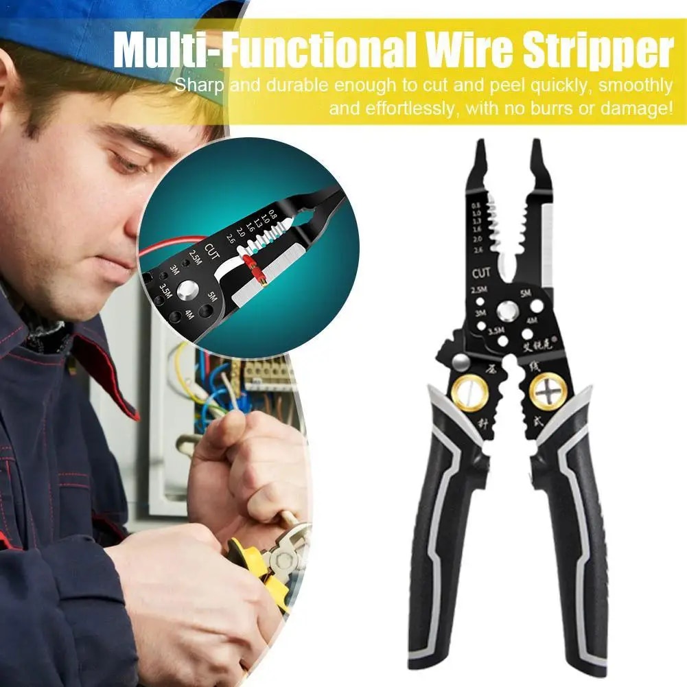 Wire Breaking Multi-function Stripper Needle Nose Crimping Tool Plier ...