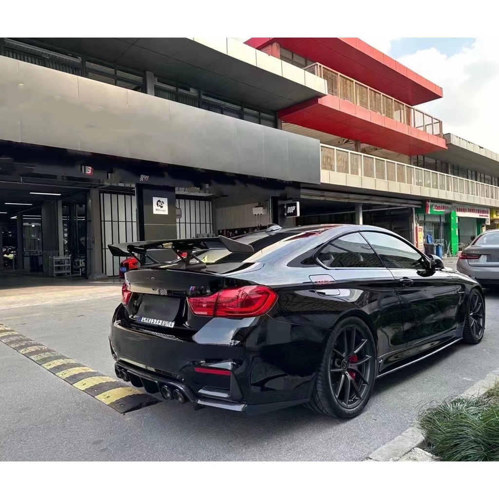 3D Carbon Fiber Glossy Black Big Style Tail Wing REAR Spoiler FOR BMW M ...