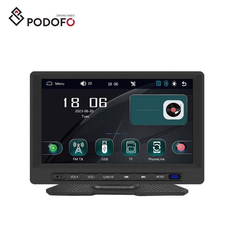 Podofo 7inch Screen MP5 Portable Smart Player Android Auto Wireless ...