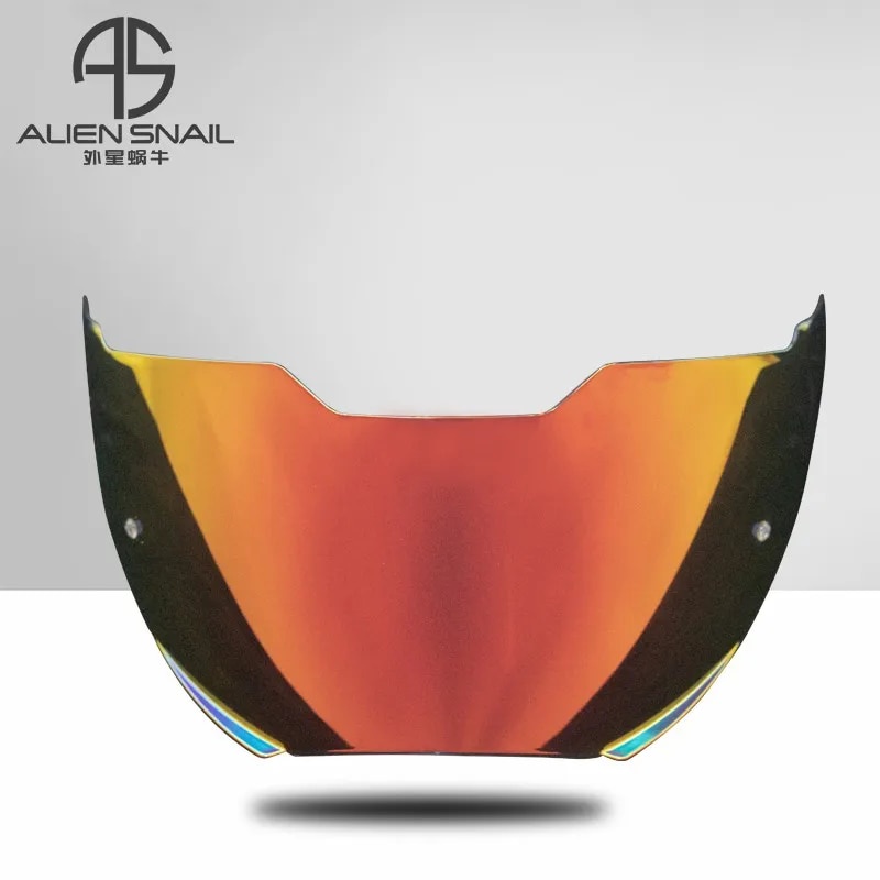 ⚔ALIEN SNAIL Motorcycle Full Face Helmet Lens Red Gold Plated Anti-UV ...