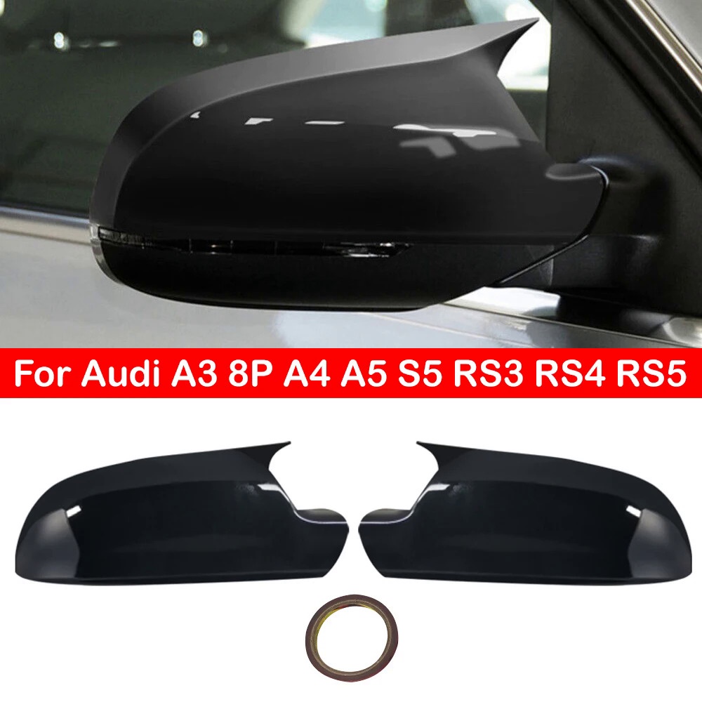 For Audi A3 8P A4 A5 S5 RS3 RS4 RS5 Car Rearview Side Mirror Cover Wing ...