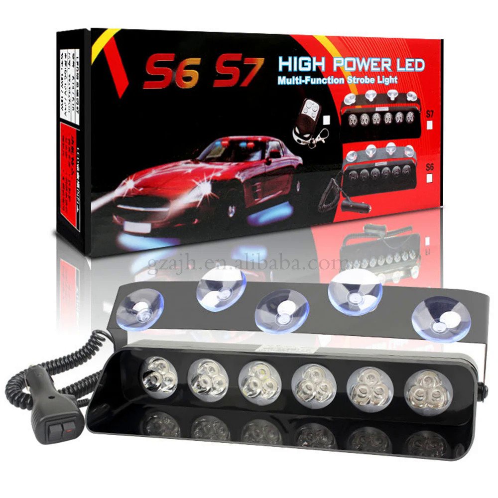 Car windshield Emergency Strobe Flasher Light flashing Warning Lights ...