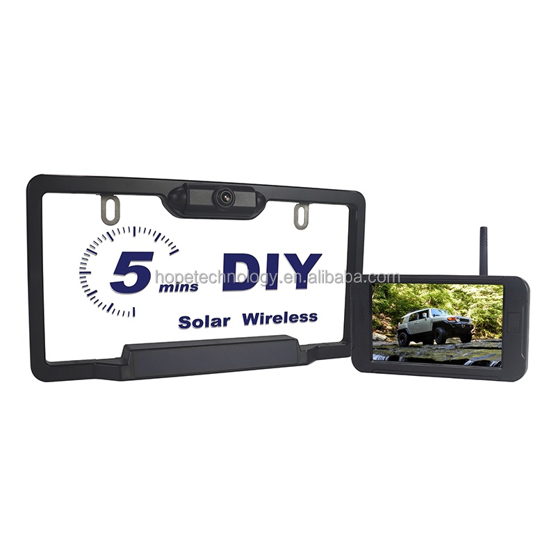 Waterproof Auto Camera System 5 inch 2.4Ghz IPS Split Monitor Wireless ...