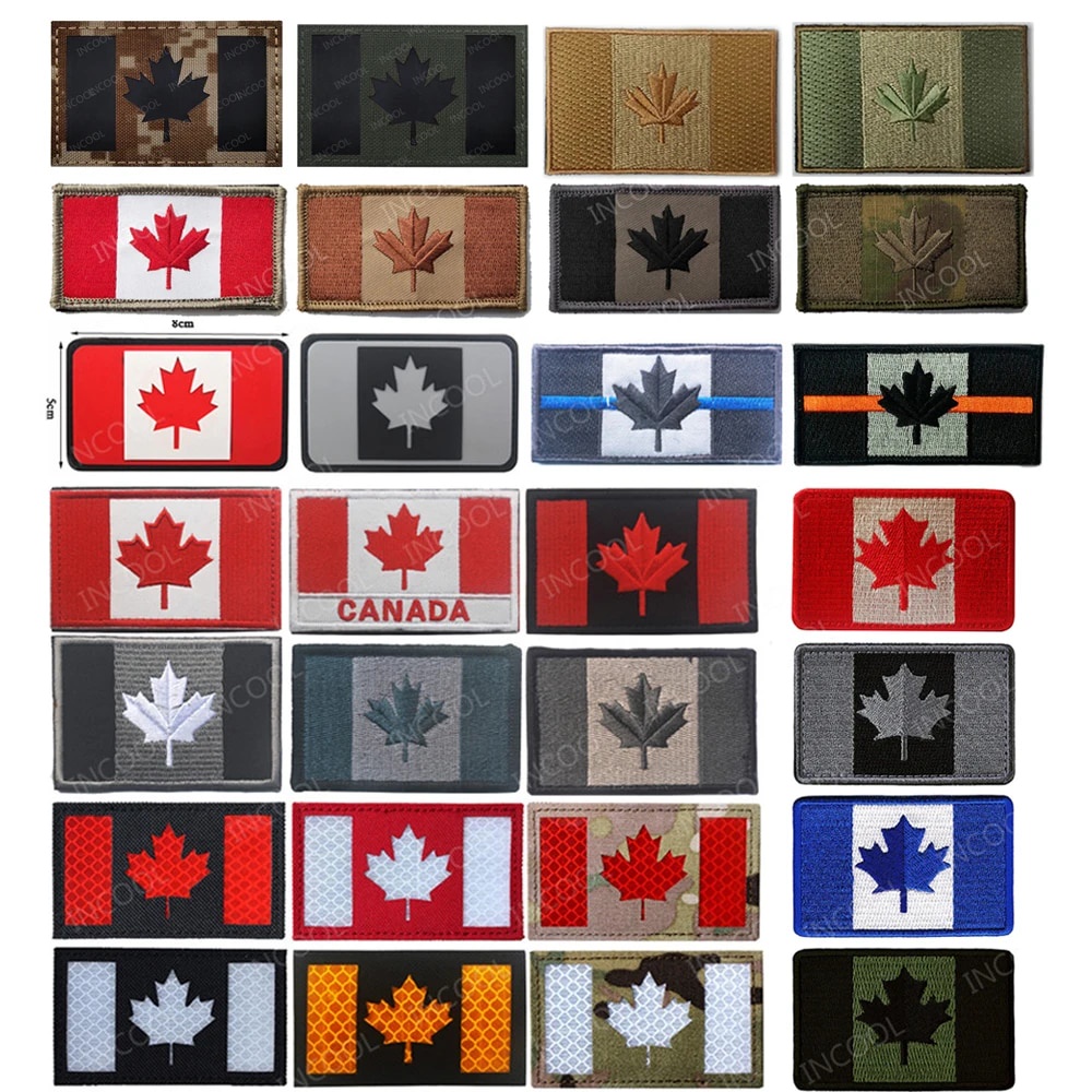 Canada Flag Maple Leaf Canadian Infrared Reflective Tactical Military ...