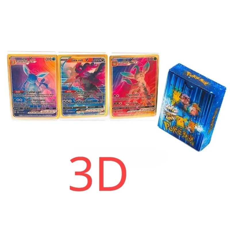 13-27PCS 3D Transformation Card Pokemon English Version Vmax Charizard ...