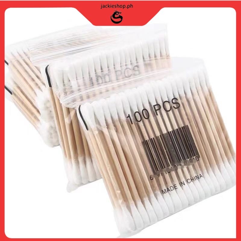 100 Pcs Double-headed Cotton Swabs Women Cotton Cotton Medical Stick ...