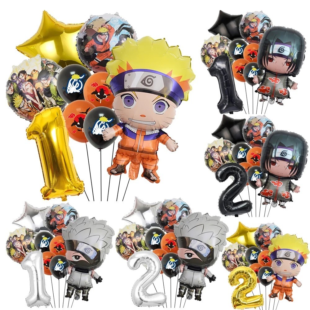 9Pcs Naruto Balloon Set Birthday Party Supplies Cartoon Game Party DIY ...