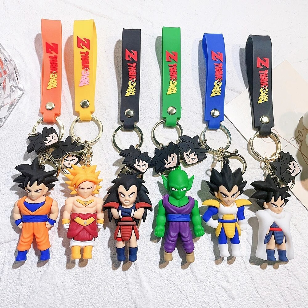 DRAGON BALL Anime Cartoon Figure PVC Keychain Son Goku Piccolo Backpack ...