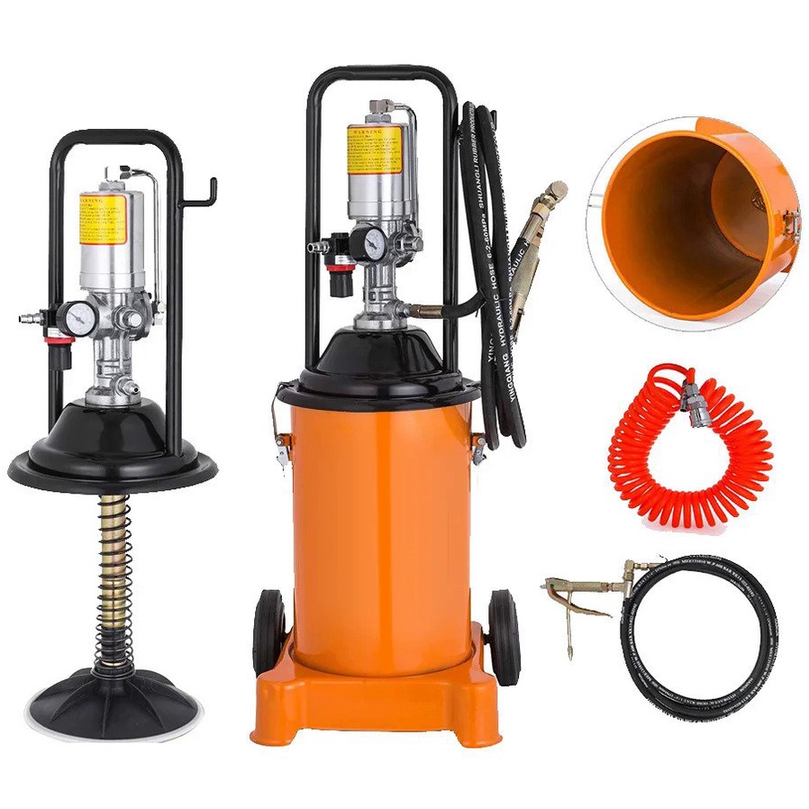 Pneumatic Grease Pump 12L Air-operated Bucket Greaser Car Repair ...