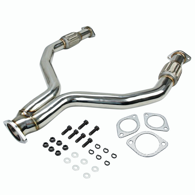 Stainless X Y-Pipe Downpipe Exhaust Down Pipe for Nissan 370Z Z34 G37 ...