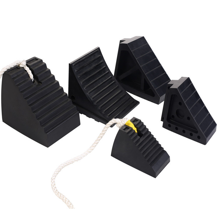 Parking Lift Trailer Wheel Chock Rubber car wedge Chock | Shopee ...