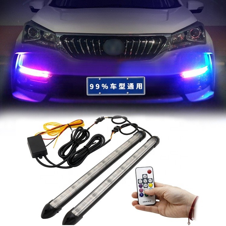 Car Scan Waterproof Headlight Strip Sequential Light Universal DRL LED ...