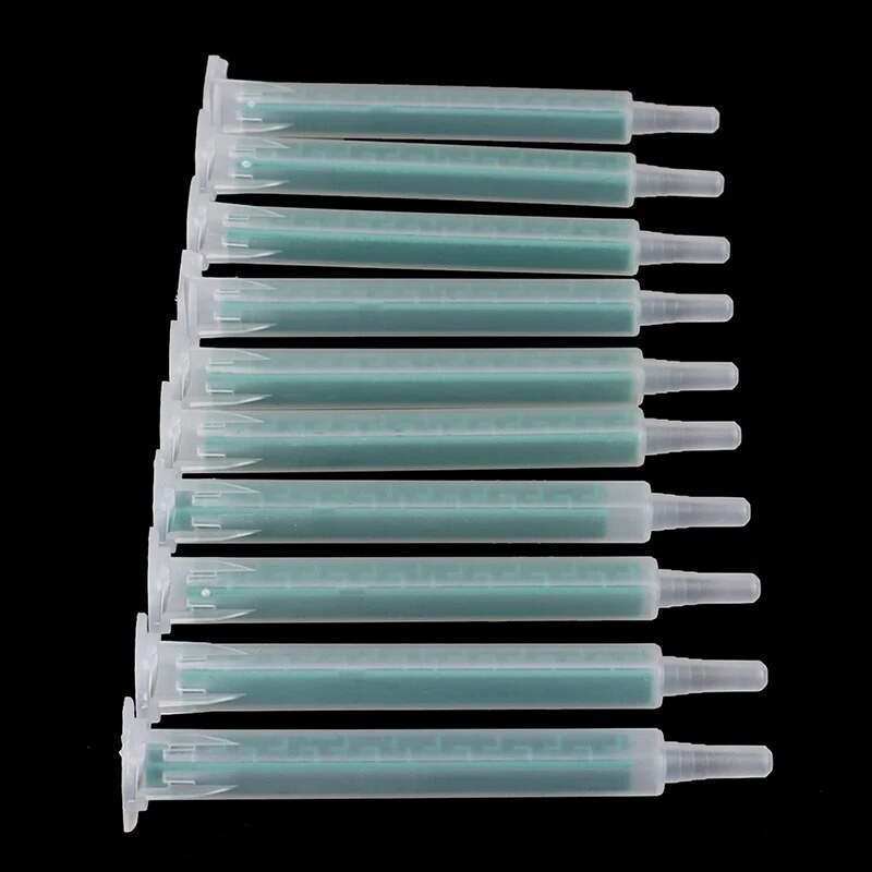 ☜10pcs Resin AB Glue Static Mixer Mixing Tube Mixing Nozzle Syringe Set ...
