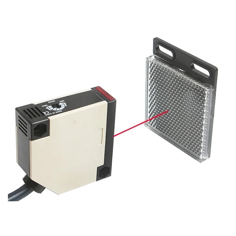 Reflective Laser Photoelectric Switch Sensor Detector 15m Detect Distance NPN Or Relay Output F ...