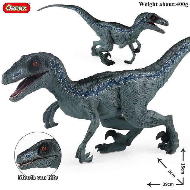 RZIY ☆ Oenux New Jurassic Blue Velociraptor Indoraptor Dinosaur World ...