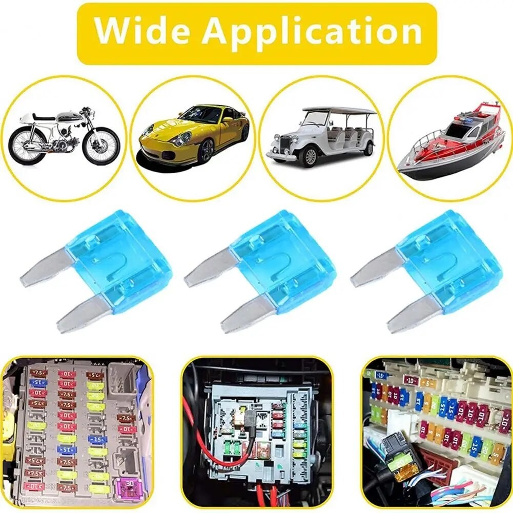 ☽Amp Rating Color Coding Safety Wire 25pcs 10 Amp Mini Car Safety Wire ...