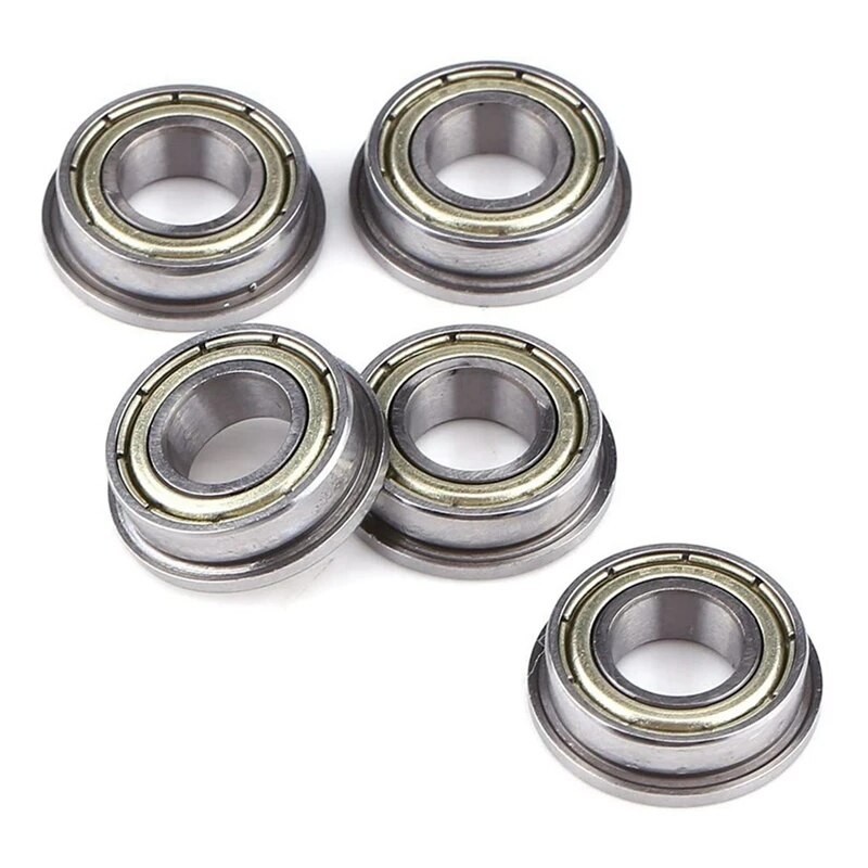 100 Pcs F688ZZ Flanged Radial Ball Bearings Metal Steel Double Shielded ...