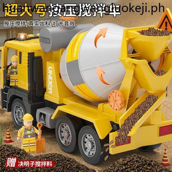 Oversized Press Mixer Truck Toy Boy Cement Tank Truck Concrete Truck ...