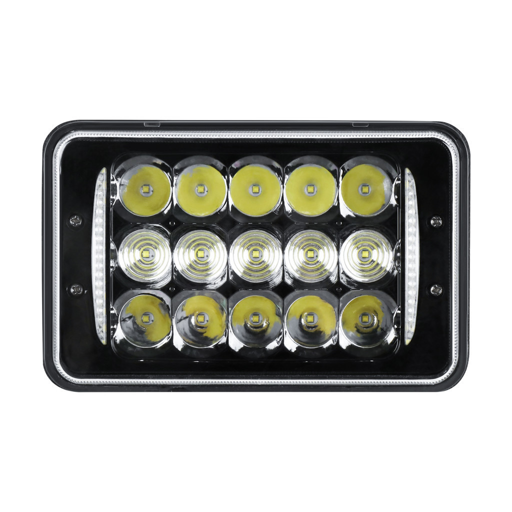 4X6 inch rectangle 45W LED headlight car daytime running light acrylic ...