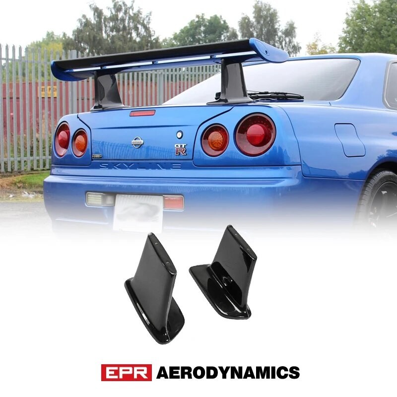 Car-styling FRP Fiber Glass JUN Style High Spoiler Leg Fiberglass Rear ...