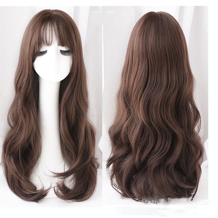 Event promotion Full Hair Curly Wig Long Natural Wave Air with Bangs ...