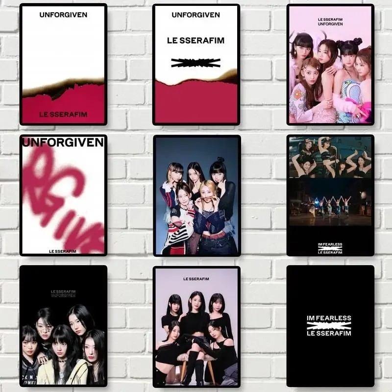 LE SSERAFIM Kpop UNFORGIVEN POSTER Posters Prints Wall Pictures Living ...
