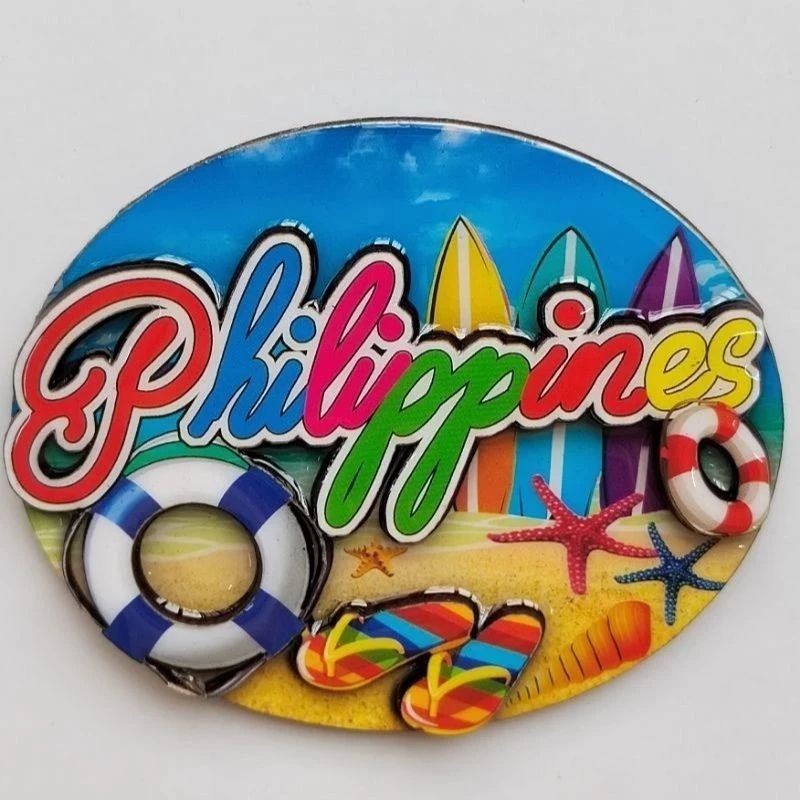 PHILIPPINES Wooden 2D Fridge Magnet Embossed Ref Magnet Souvenirs ...