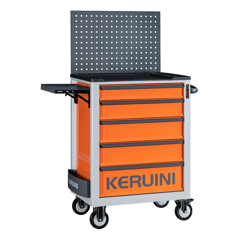 Multi-Functional Orange Textured 5-Drawer Tool Box Car Repair Special ...