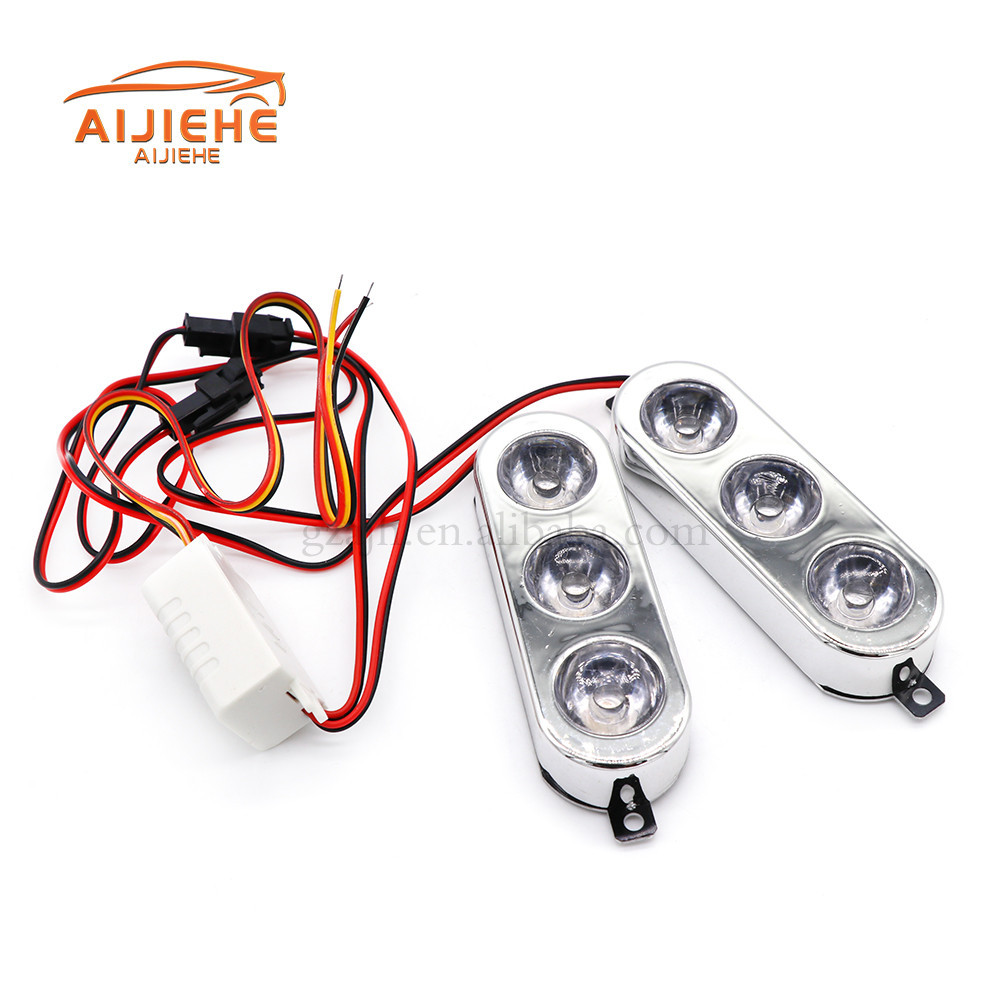 High Lumen 4 LED One-To-Two Car Grid Flashing Warning Lights Emergency ...
