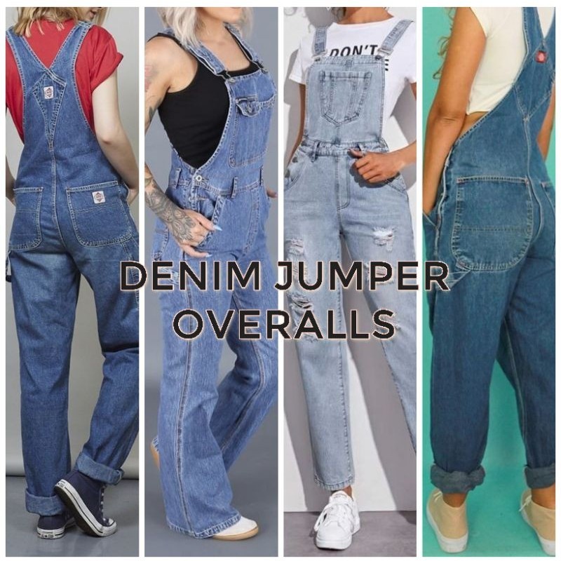 DENIM JUMPER DUNGAREE (TOP NOT INCLUDED) | Shopee Philippines