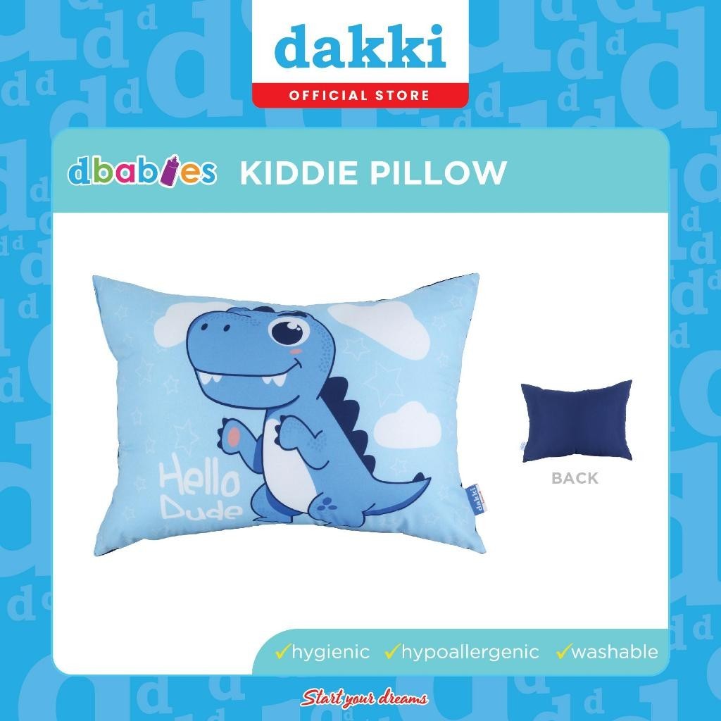 Dakki 13"x18" Dino Blue Kiddie Pillow | Shopee Philippines